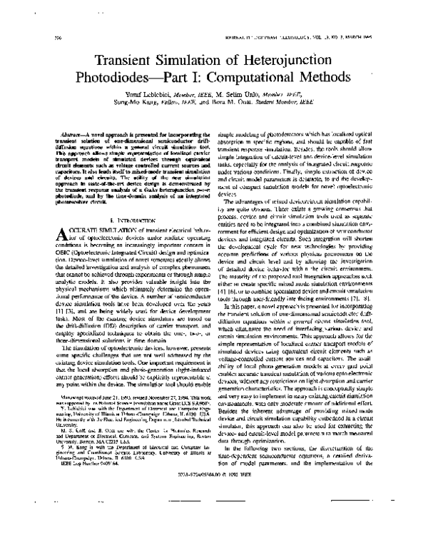(PDF) Transient simulation of heterojunction photodiodes-part II: analysis of resonant cavity ...