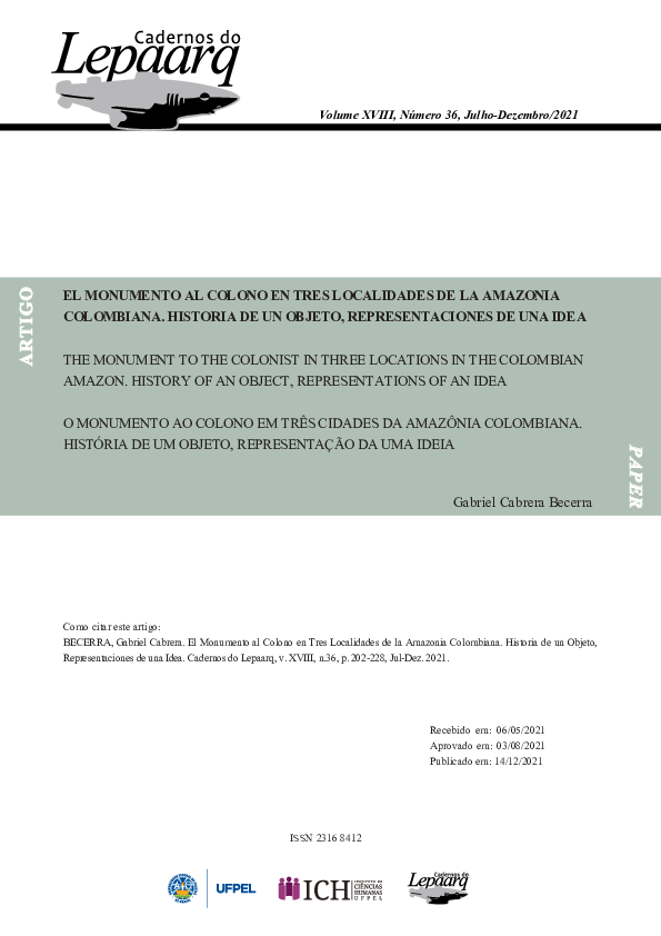 (PDF) El Monumento al colono en tres localidades de la Amazonia ...
