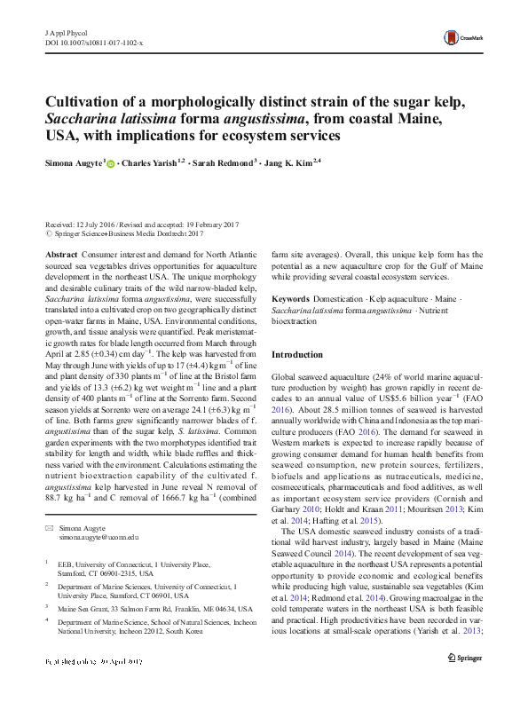 (PDF) Cultivation of a morphologically distinct strain of the sugar ...
