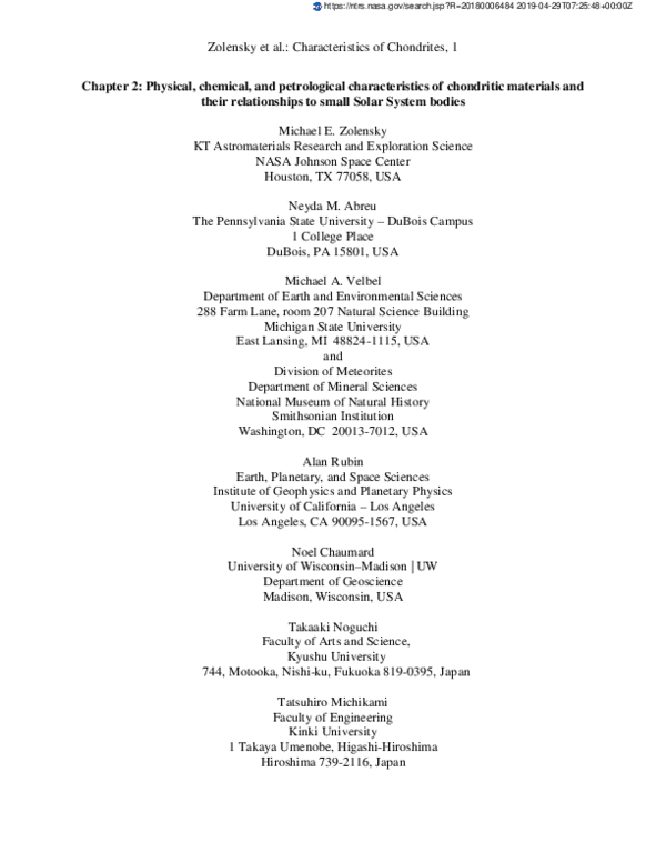 (PDF) Physical, Chemical, and Petrological Characteristics of ...