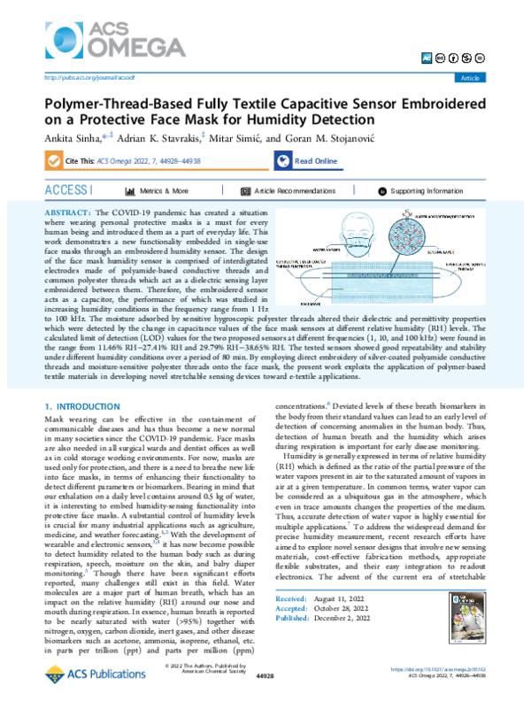 (PDF) Polymer-Thread-Based Fully Textile Capacitive Sensor Embroidered ...