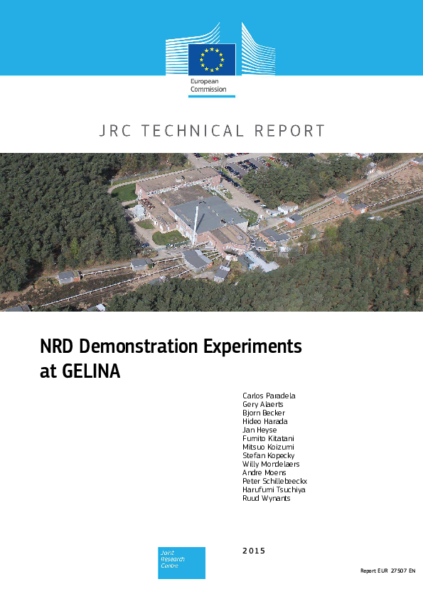 (PDF) SINRD validation experiments at the time-of-flight facility GELINA
