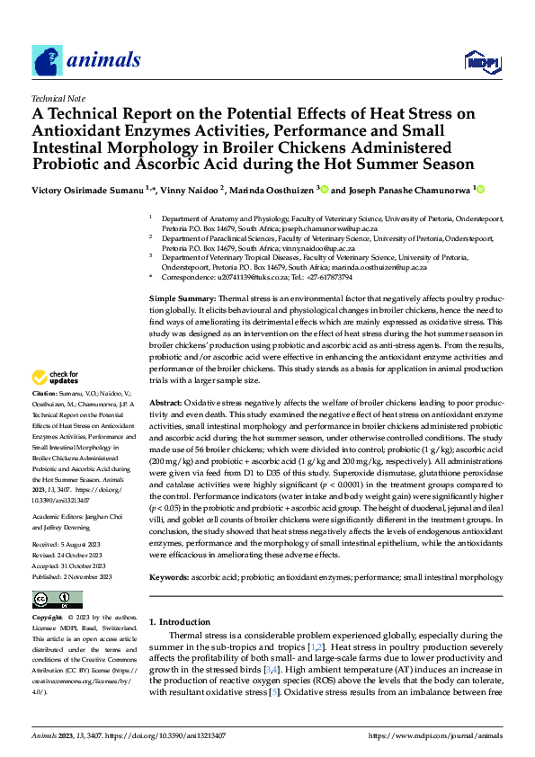 (PDF) A Technical Report on the Potential Effects of Heat Stress on ...