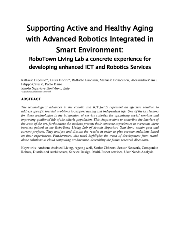 (PDF) Supporting Active and Healthy Aging with Advanced Robotics ...