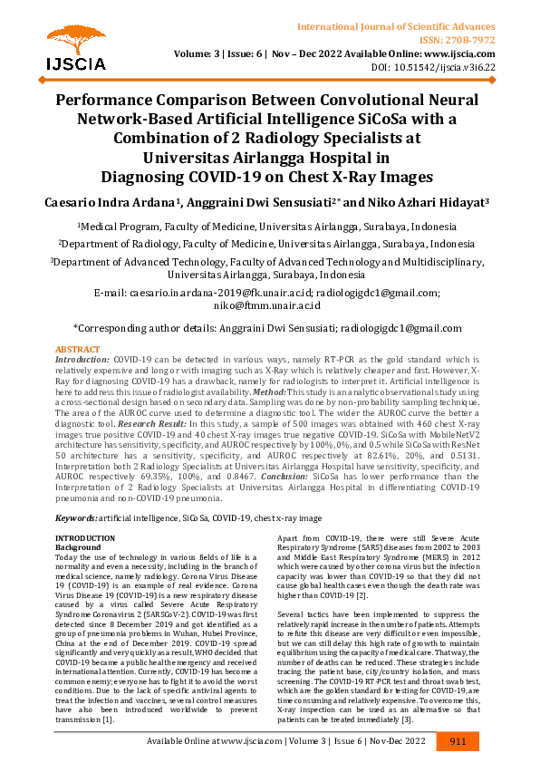 (PDF) Performance Comparison Between Convolutional Neural Network-Based Artificial Intelligence ...