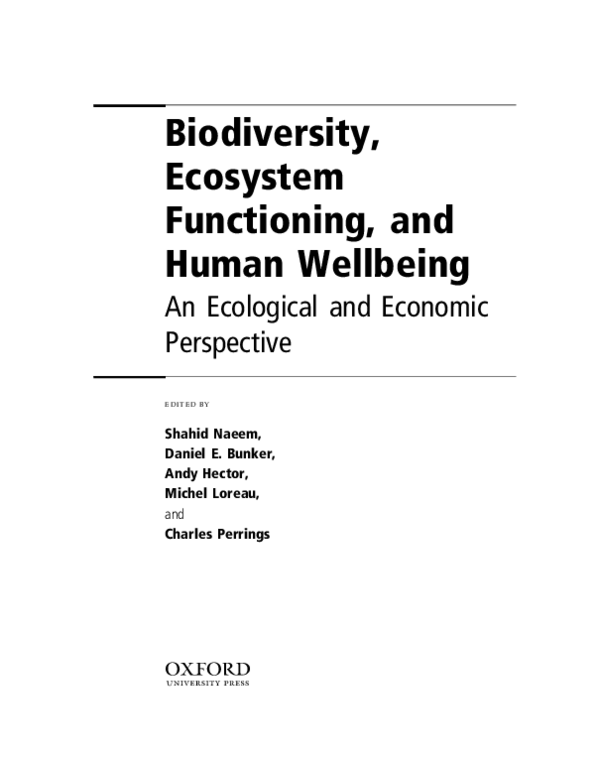 (PDF) Forecasting decline in ecosystem services under realistic ...
