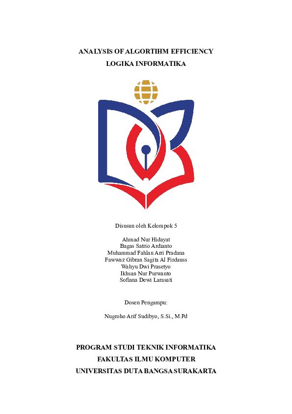 (DOC) Analysis Of Algorithm Efficiency