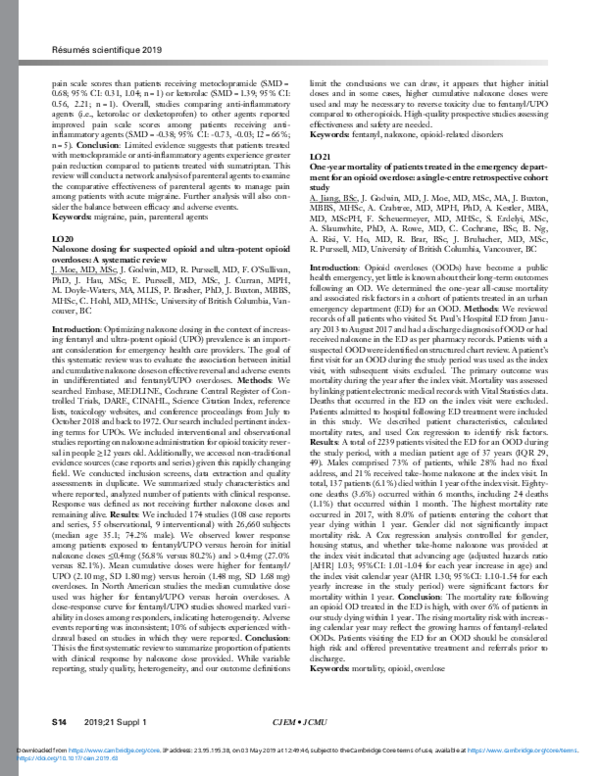 (PDF) LO20: Naloxone dosing for suspected opioid and ultra-potent ...