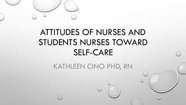 (PDF) Attitudes of Nurses and Student Nurses toward Self-Care