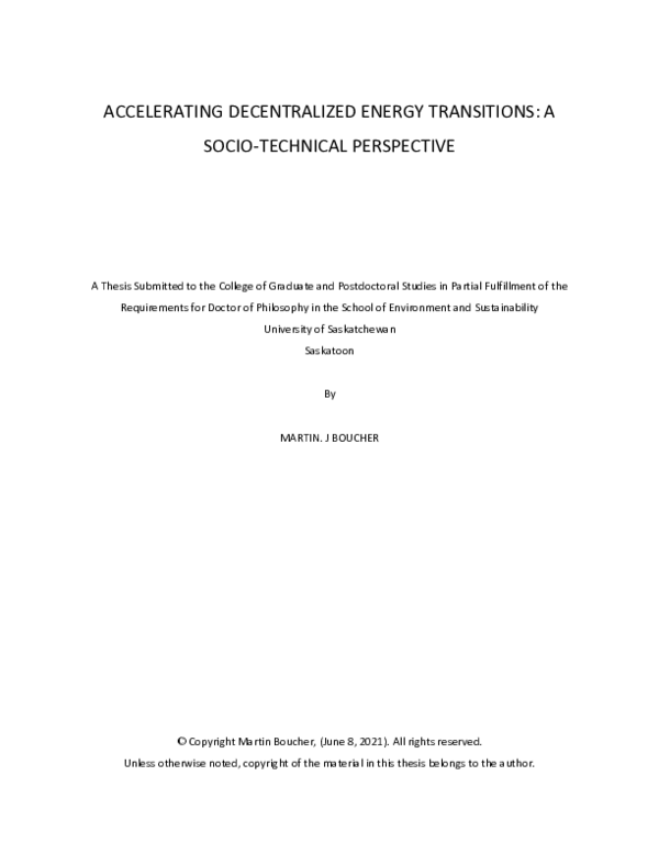 (PDF) Accelerating Decentralized Energy Transitions: A Socio-Technical Perspective
