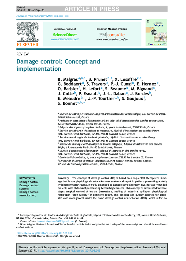 (PDF) Damage control: Concept and implementation | michel francois ...