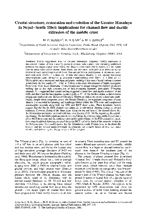 (PDF) Crustal structure, restoration and evolution of the Greater ...