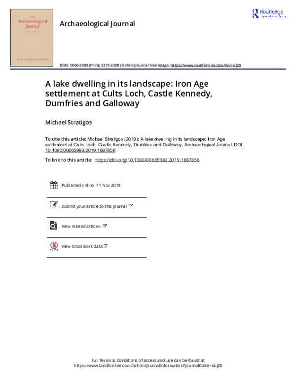 (PDF) A Lake Dwelling in its Landscape: Iron Age settlement at Cults ...