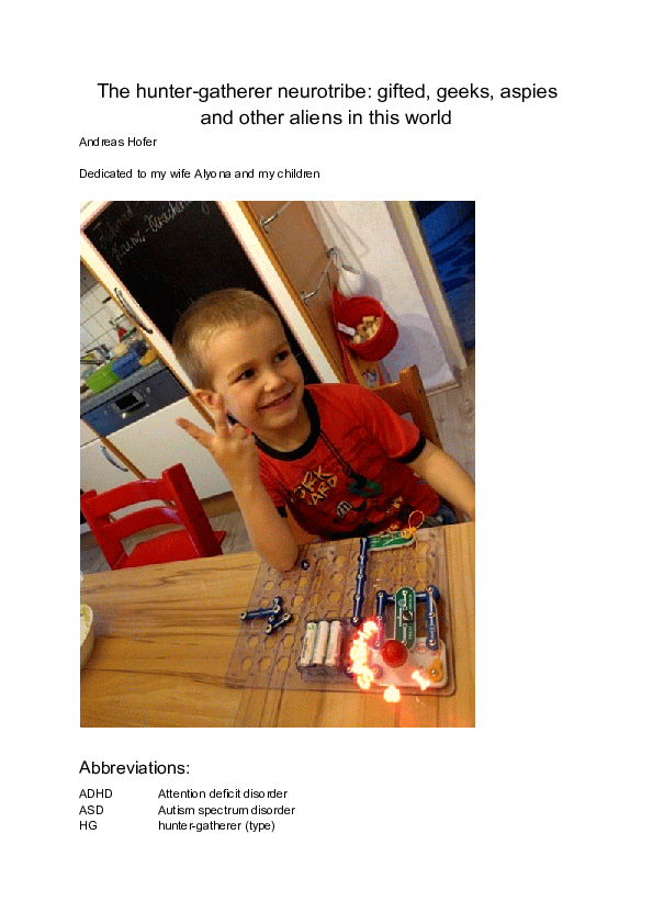 (PDF) The hunter-gatherer neurotribe: gifted, geeks, aspies and other ...
