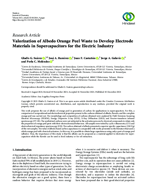 (PDF) Valorization of Albedo Orange Peel Waste to Develop Electrode Materials in Supercapacitors ...