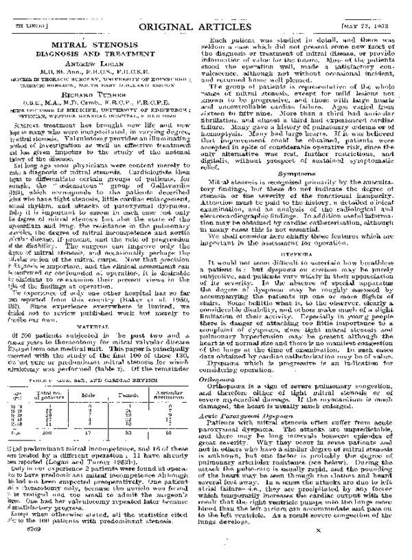 (PDF) Mitral Stenosis Diagnosis and Treatment