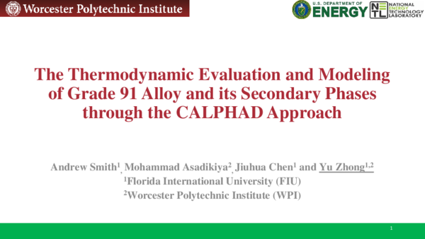 (PDF) Thermodynamic Evaluation and Modeling of Grade 91 Alloy and its ...