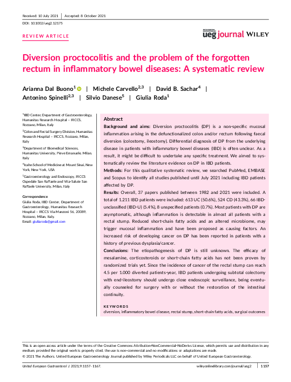 (PDF) Diversion proctocolitis and the problem of the forgotten rectum ...