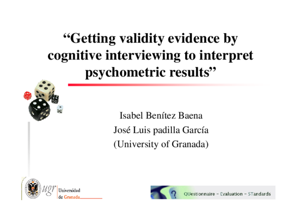 (PDF) Obtaining Validity Evidence by Cognitive Interviewing to ...