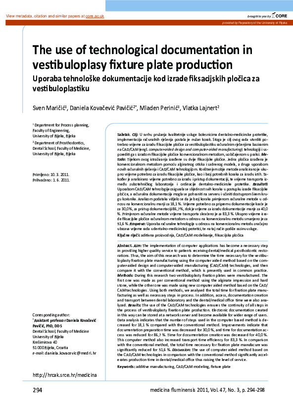 (PDF) The Use of Technological Documentation in Vestibuloplasty Fixture ...