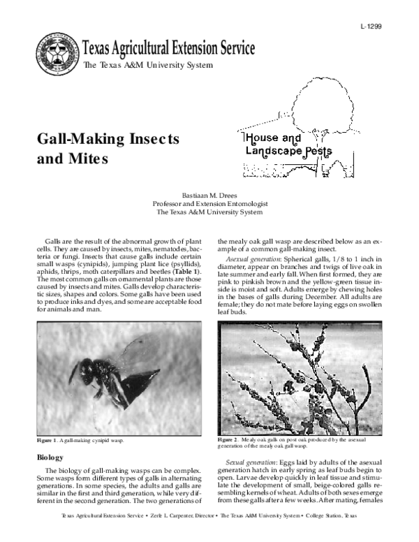 (PDF) Gall-Making Insects and Mites