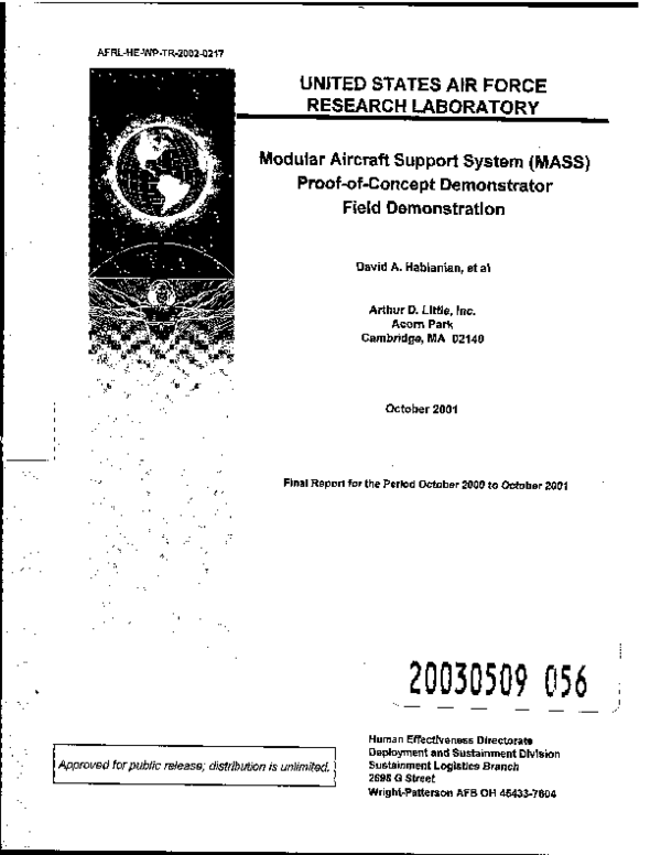 (PDF) Modular Aircraft Support System (MASS) Proof-of-Concept ...