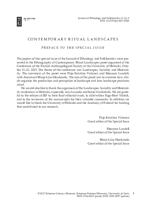 (PDF) Preface to the Special Issue