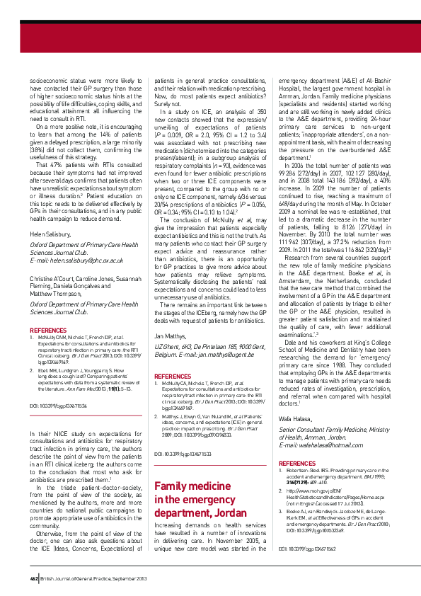 (PDF) Family medicine in the emergency department, Jordan