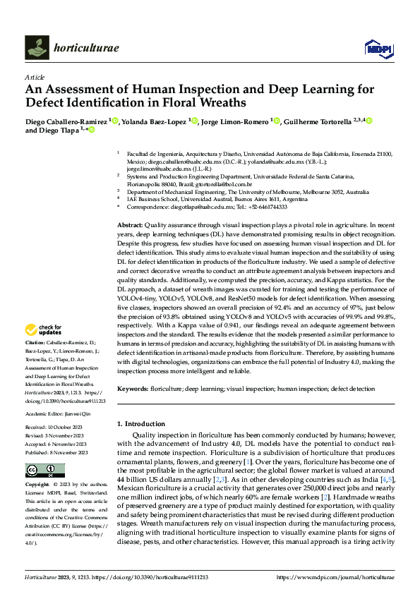 (PDF) An Assessment of Human Inspection and Deep Learning for Defect ...
