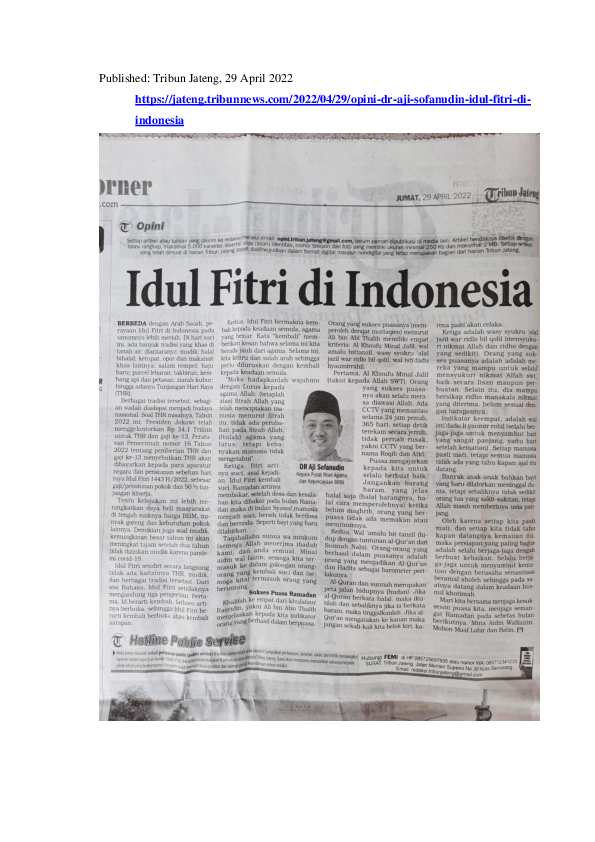 (PDF) Idul Fitri di Indonesia