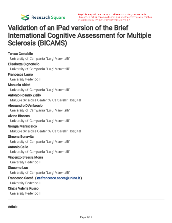 (PDF) Validation of an iPad version of the Brief International Cognitive Assessment for Multiple ...