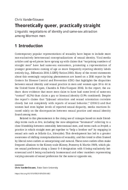 (PDF) Theoretically queer, practically straight