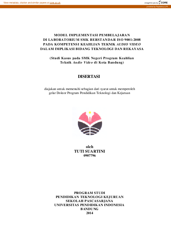 (PDF) MODEL IMPLEMENTASI PEMBELAJARAN DI LABORATORIUM SMK BERSTANDAR ISO 9001:2008 PADA ...