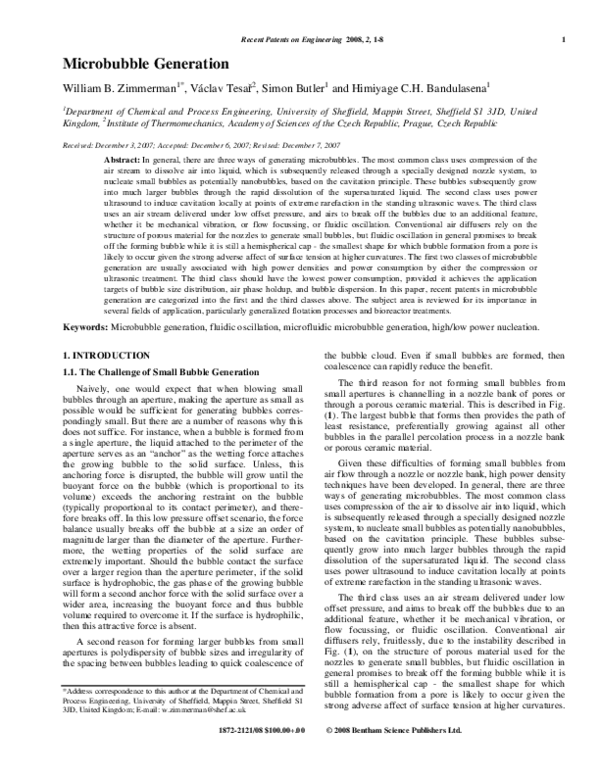 (PDF) Microbubble Generation