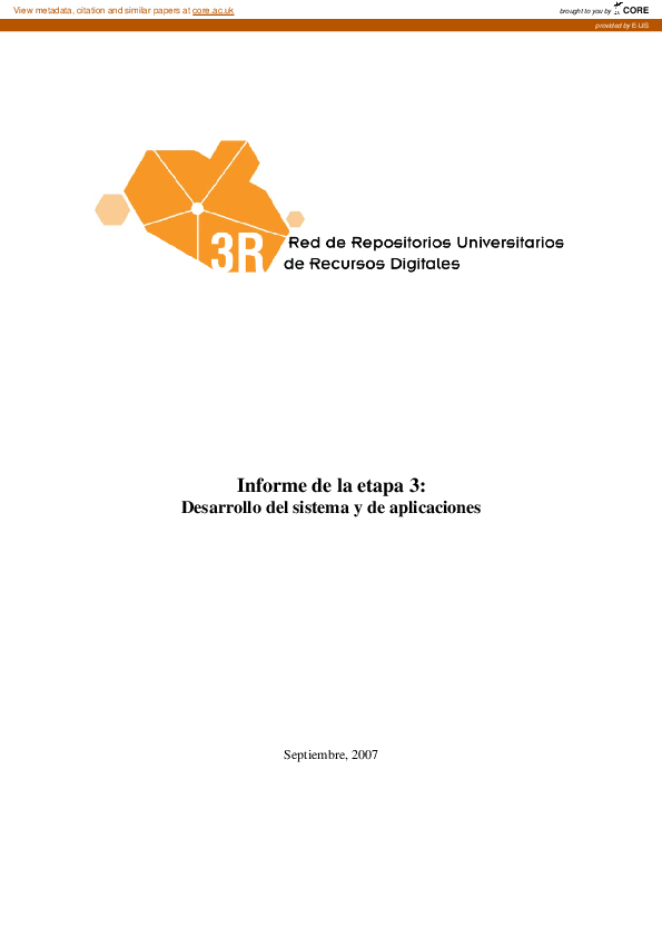 (PDF) 3R-Red de Repositorios Universitarios de Recursos Digitales : informe de la etapa 3 ...
