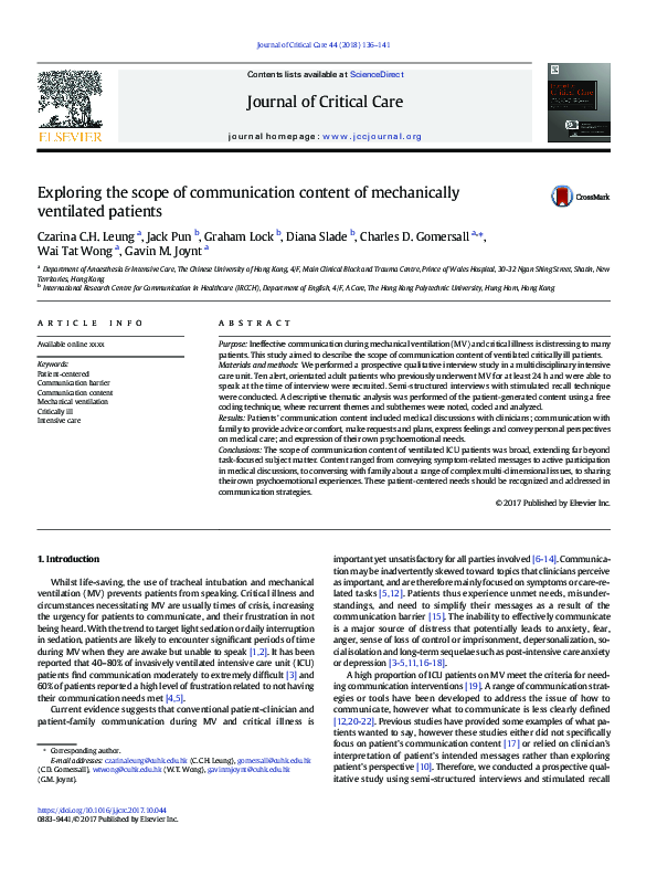 (PDF) Exploring the scope of communication content of mechanically ...