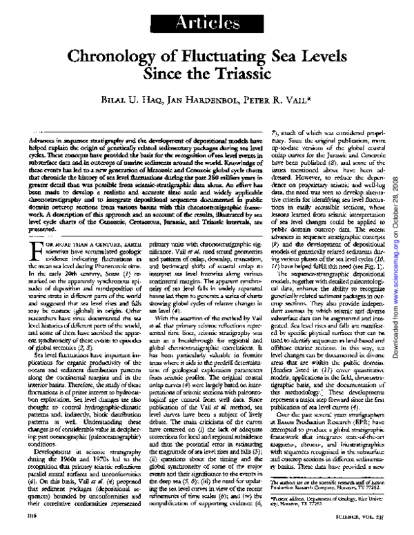 (PDF) Chronology of Fluctuating Sea Levels Since the Triassic