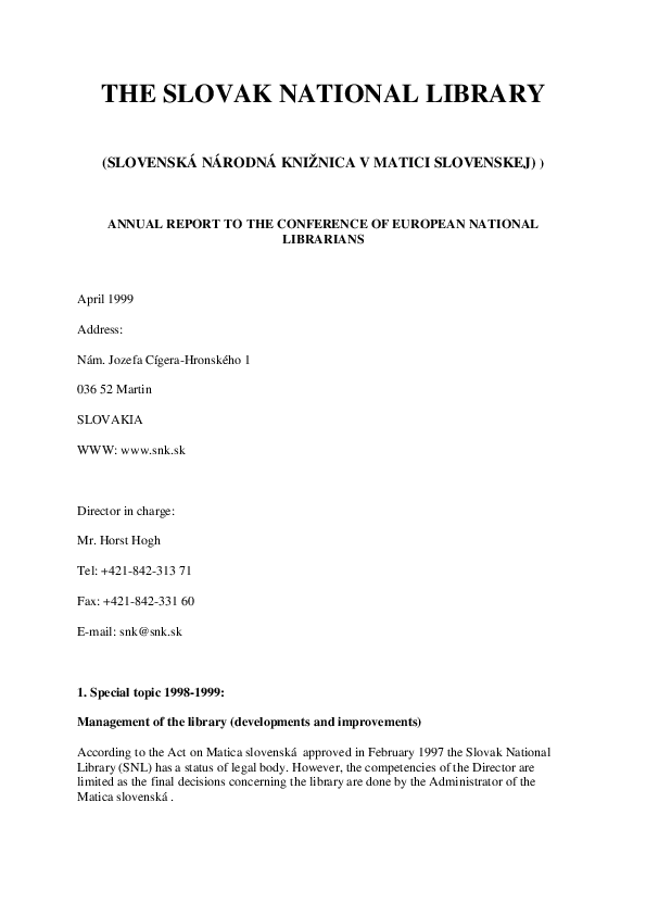 (PDF) The Slovak National Library