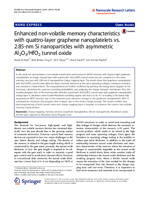 (PDF) Enhanced non-volatile memory characteristics with quattro-layer ...