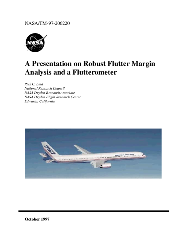 Pdf A Presentation On Robust Flutter Margin Analysis And A Flutterometer