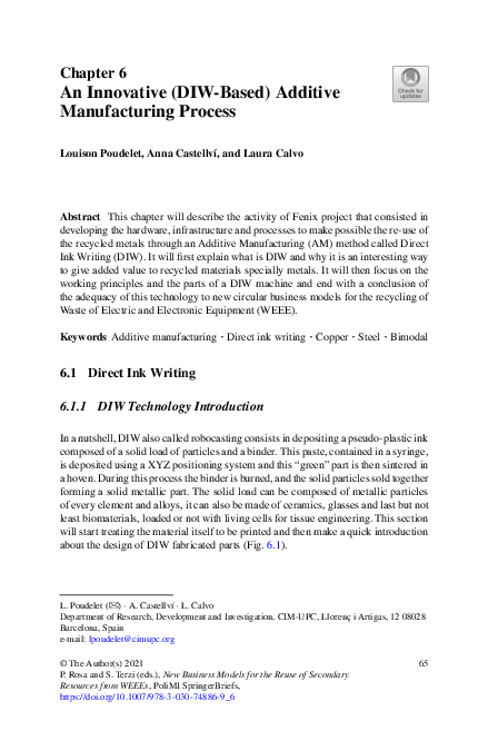 (PDF) An Innovative (DIW-Based) Additive Manufacturing Process