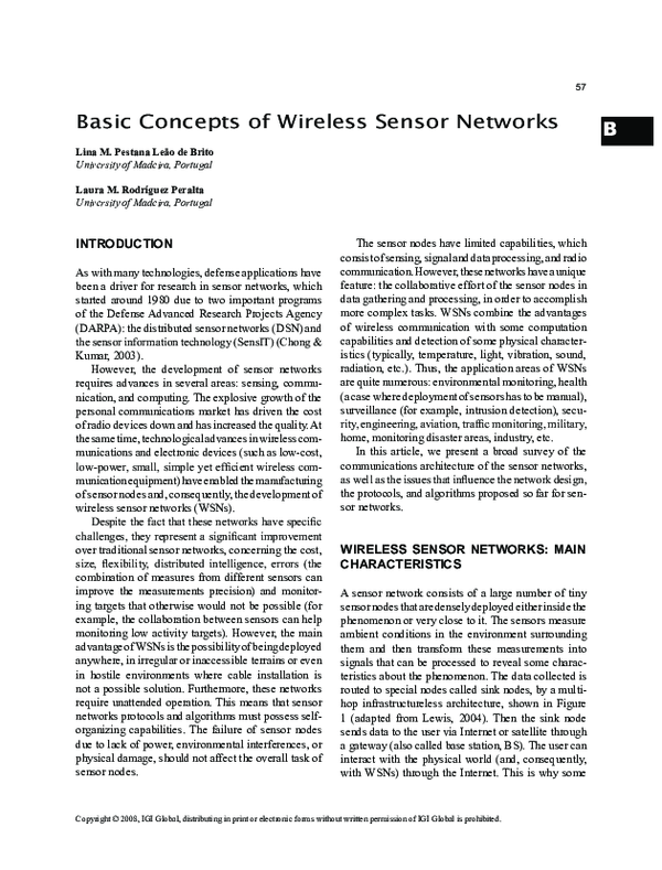 (PDF) Basic Concepts of Wireless Sensor Networks