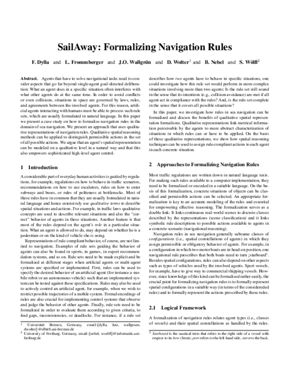 (PDF) SailAway: Formalizing Navigation Rules
