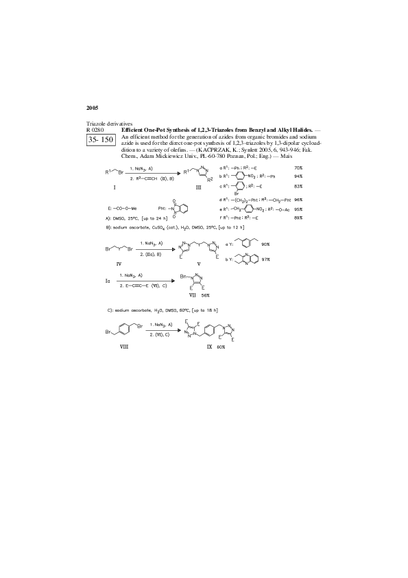 (PDF) One-Pot Synthesis of 1,2,3-Triazoles from Halides
