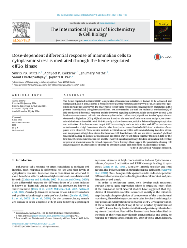 (PDF) The International Journal of Biochemistry & Cell Biology