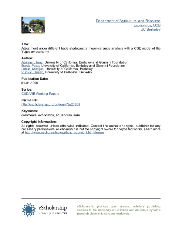 (PDF) Adjustment under different trade strategies: a mean-variance ...