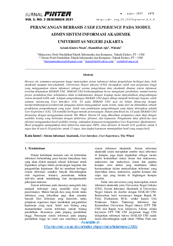 (PDF) Perancangan Berbasis User Experience Pada Modul Admin Sistem ...