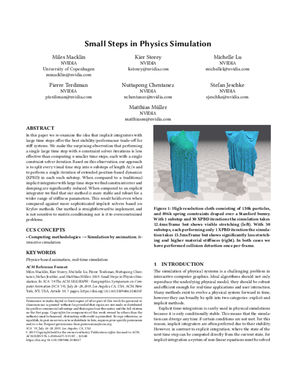 (PDF) Small steps in physics simulation