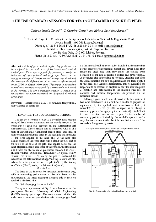 (PDF) The Use of Smart Sensors for Tests of Loaded Concrete Piles ...