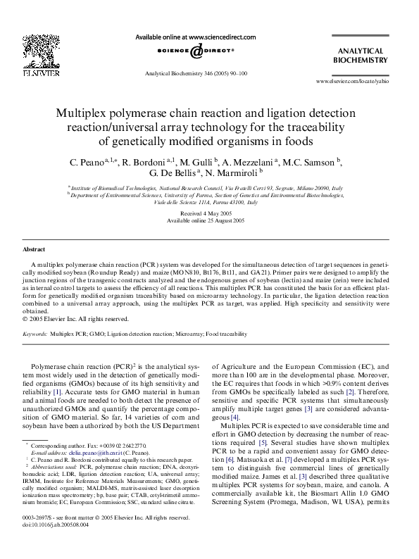 (PDF) Multiplex polymerase chain reaction and ligation detection reaction/universal array ...